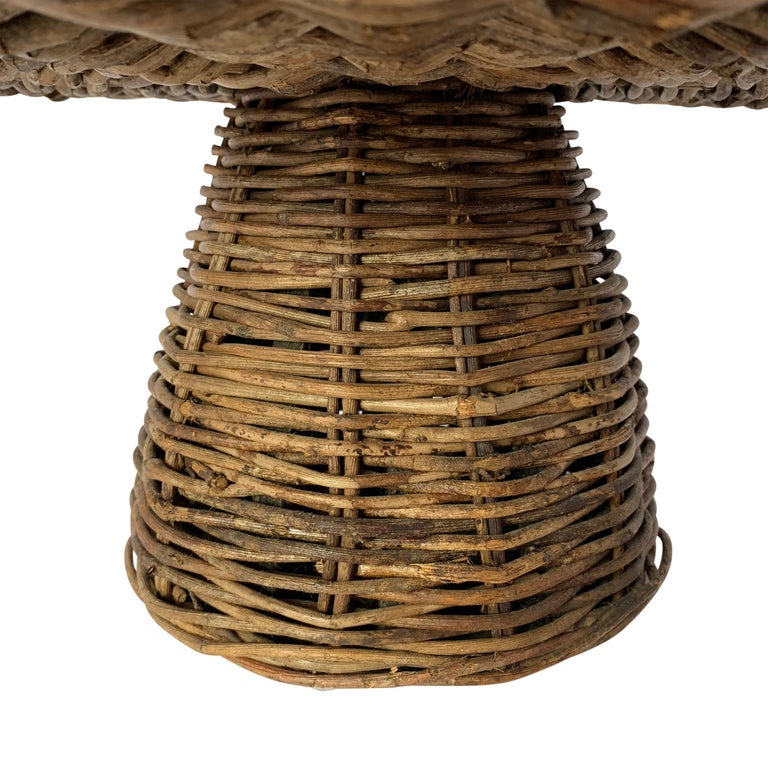 Woven Wicker Cake Stand at 1stDibs | rattan cake stand, woven cake stand