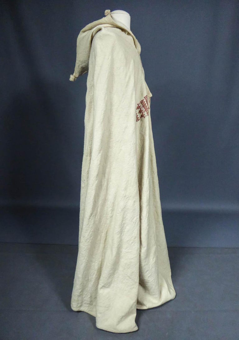 Woven Wool Burnous Traditional Cape - Tunisia around 1950 at 1stDibs ...