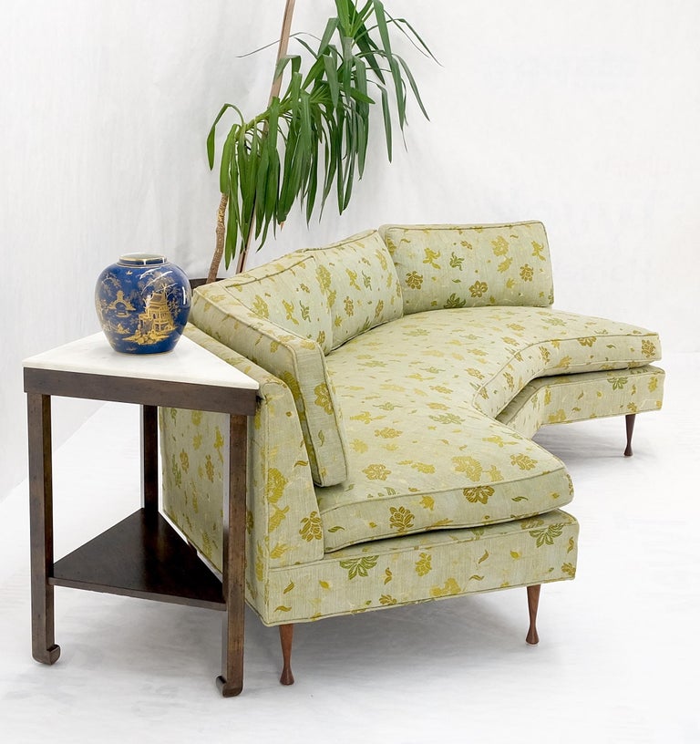 Wrap Around Mid-Century Modern Sofa W Pair Matching Marble Top Tables ...