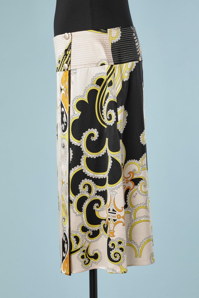 Wrap skirt in printed silk Emilio Pucci For Sale at 1stDibs