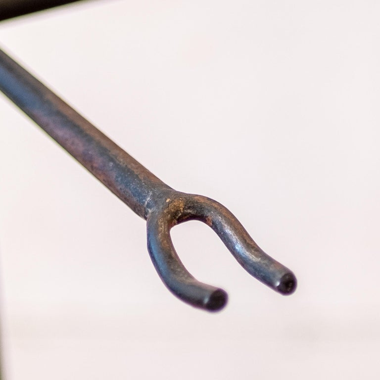 Wrapped Handle Forged Iron Fire Tool Set at 1stDibs