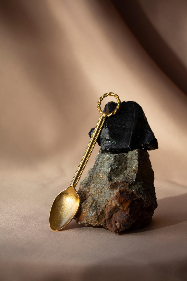 Contemporary Tea Spoons Golden Plated Set Handcrafted in Italy by ...