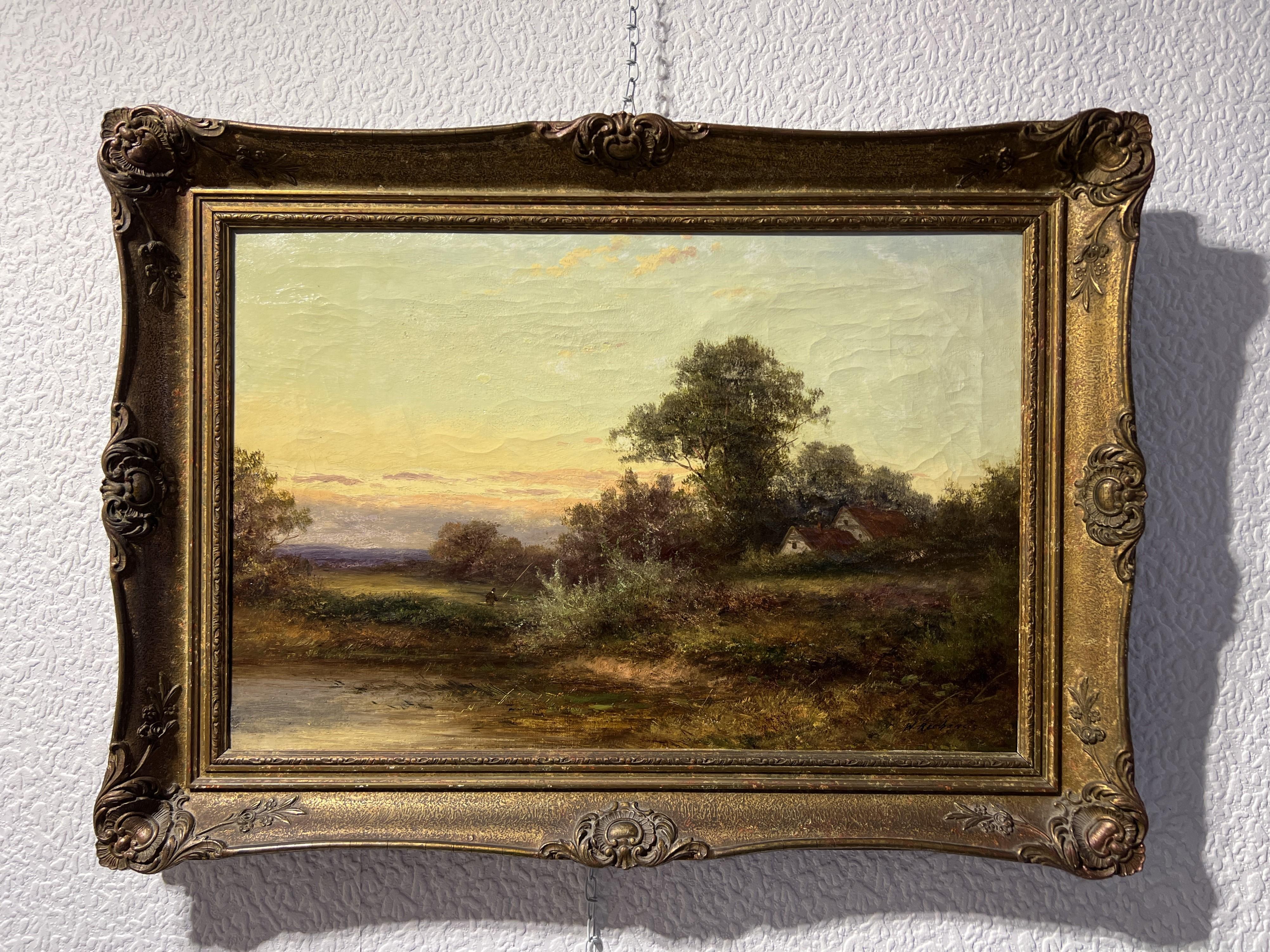 W.Richards - Listed British Artist W. Richards (1893-1950) Antique oil ...