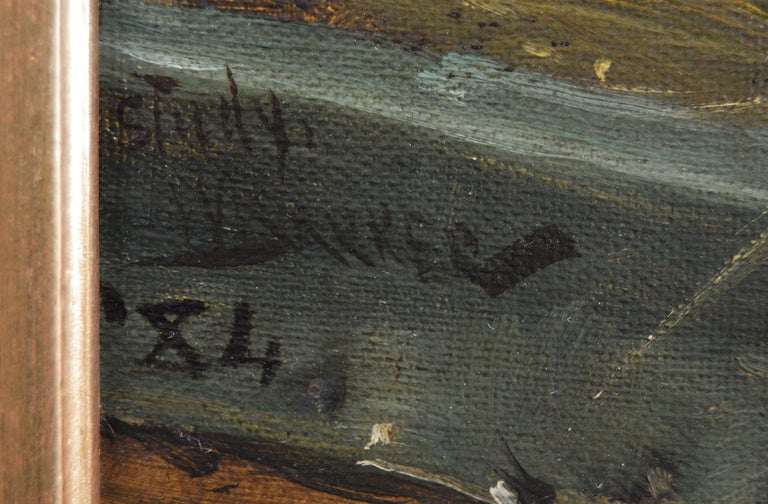 Wright Barker - 19th Century dog portrait oil painting of a Terrier at ...