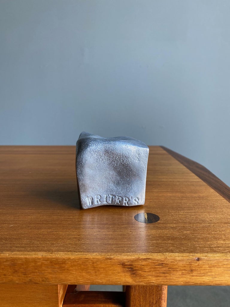 "Writers Block" Heavy Lead Sculpture For Sale at 1stDibs