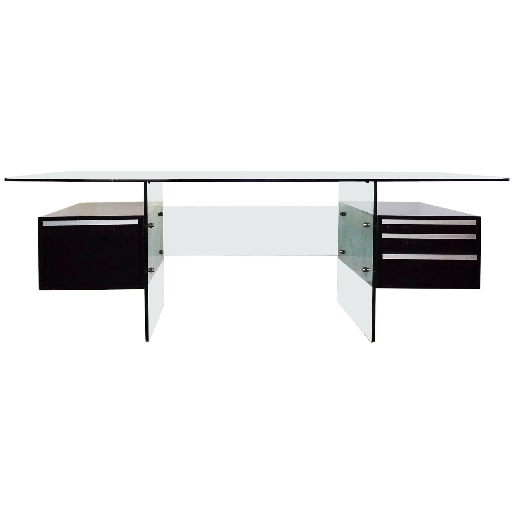 Wire Chrome and Glass Desk at 1stDibs | chrome and glass desk, glass ...