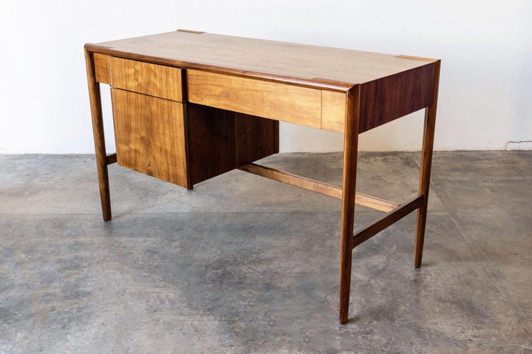 Writing Desk in Walnut by Barney Flagg for Drexel For Sale at 1stDibs