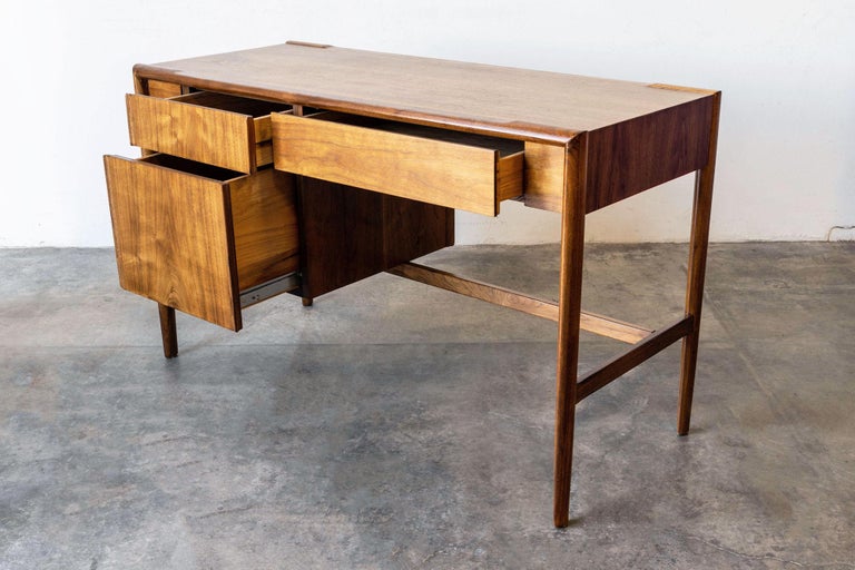 Writing Desk in Walnut by Barney Flagg for Drexel For Sale at 1stDibs