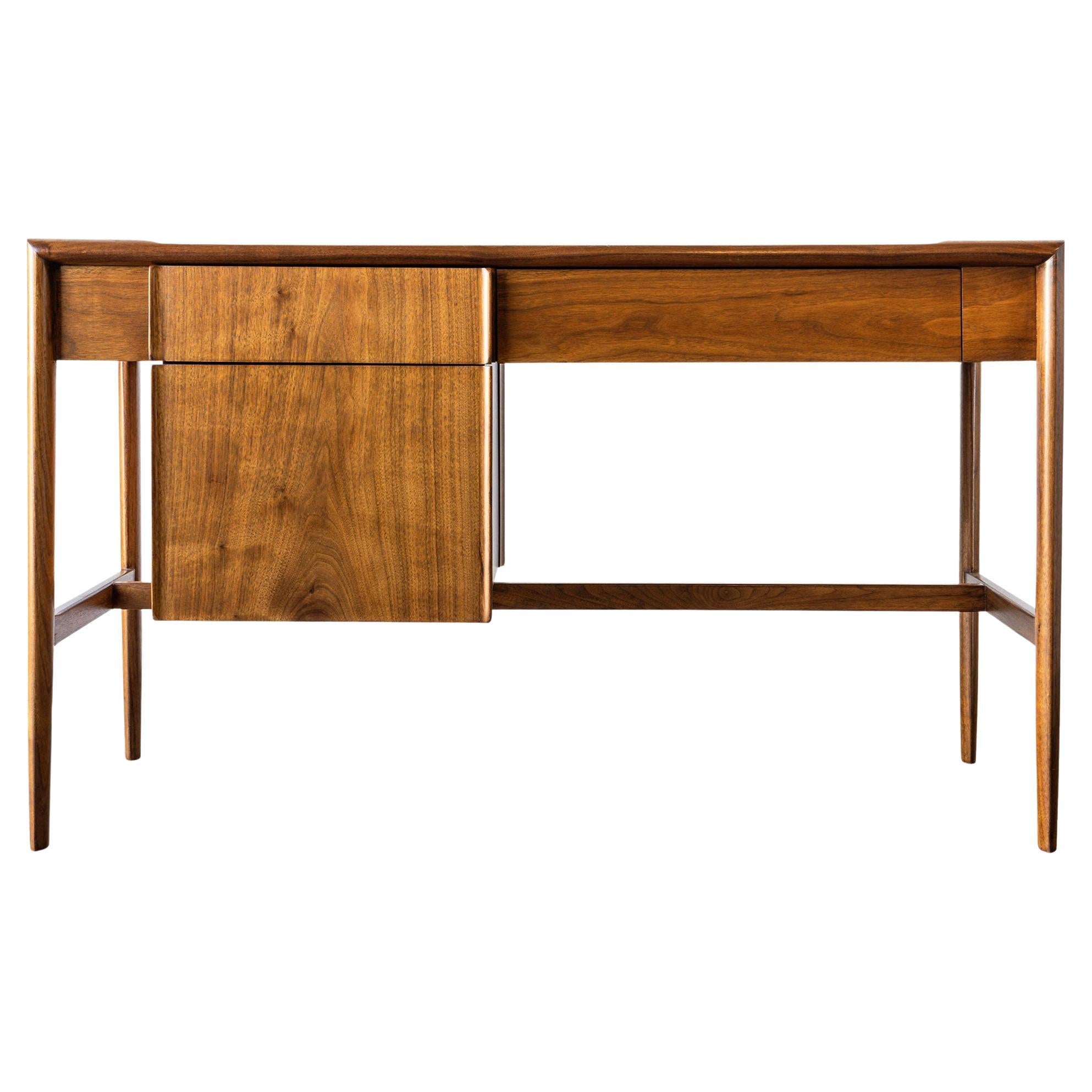 Writing Desk in Walnut by Barney Flagg for Drexel For Sale at 1stDibs