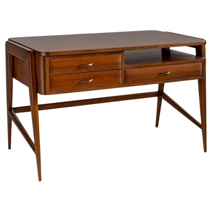 20th Century Grey Italian Brutalist Galvanized Metal Writing Desk ...