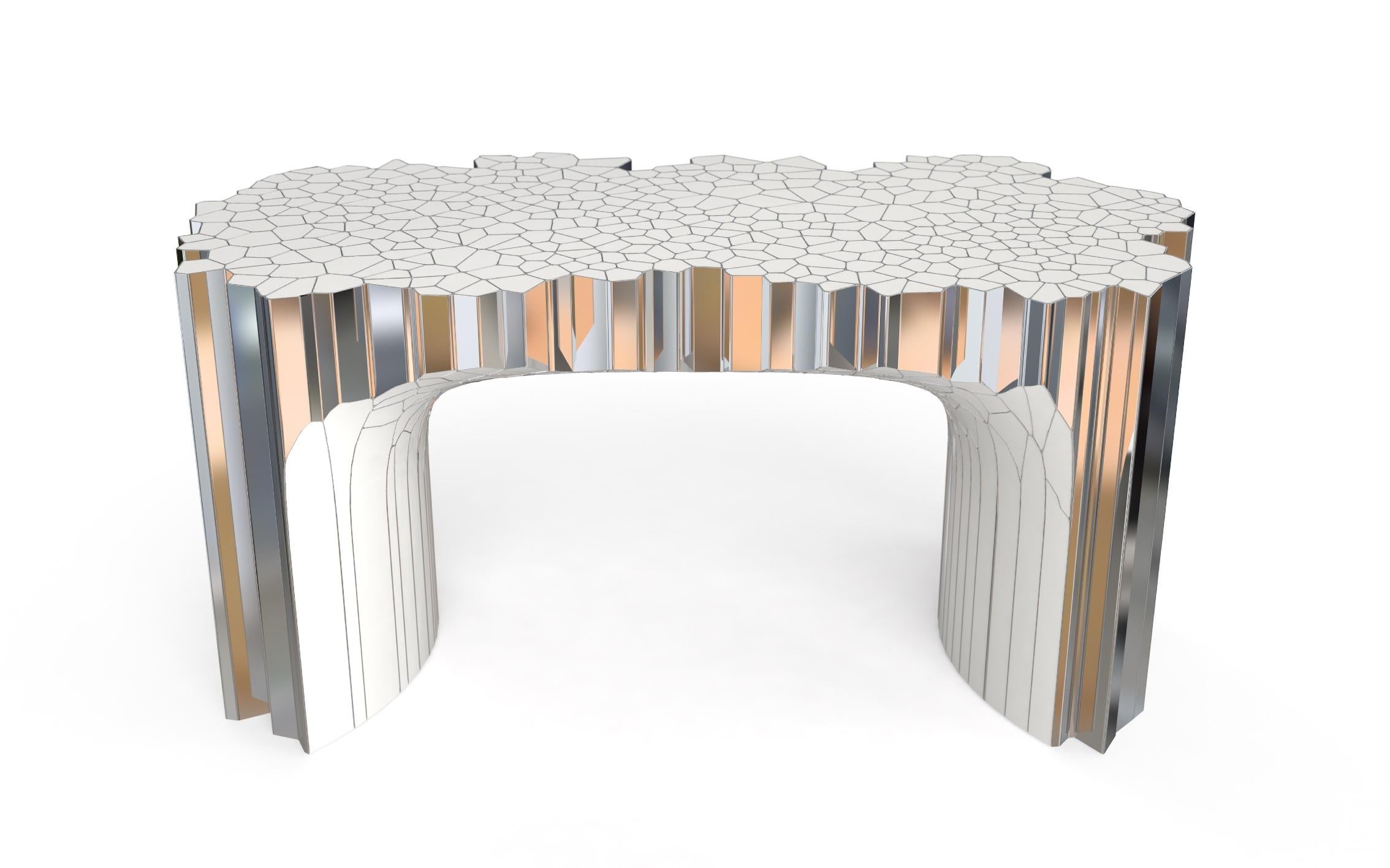 Writing Desk (MY Collection) by Michael Young Polished Stainless Steel ...