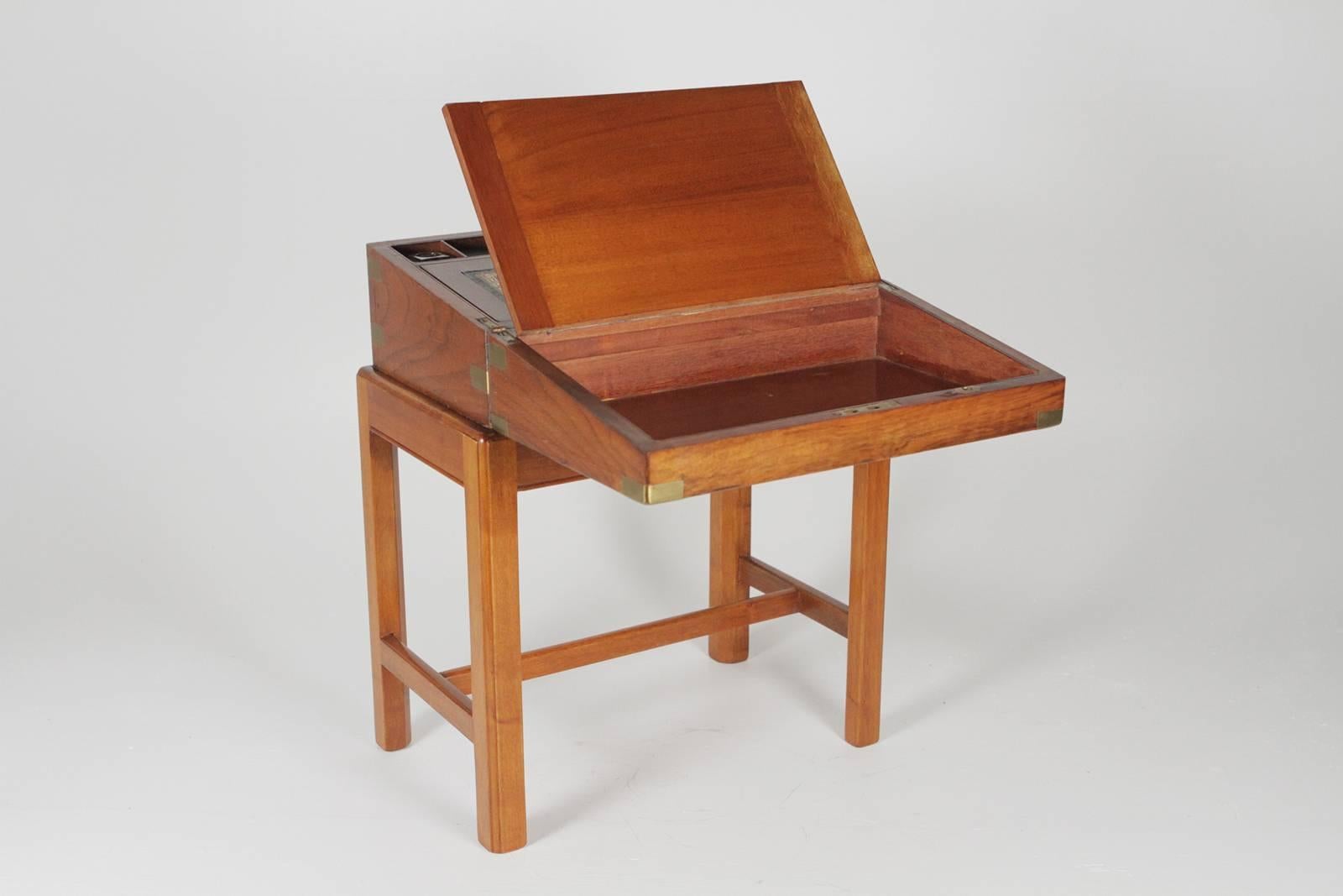 Writing Desk on Stand Stamped RE Johnson at 1stDibs