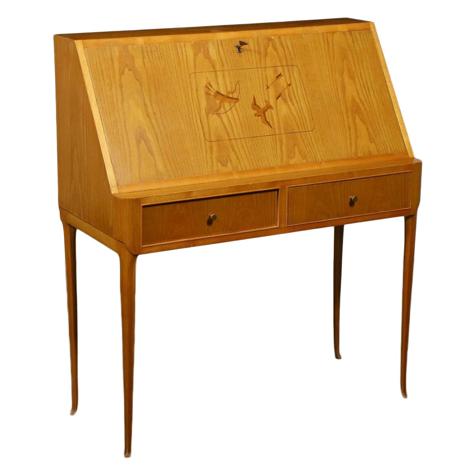 Postmodern Architectural Root Veneer Writing Desk Arch, Wieser, Vienna ...