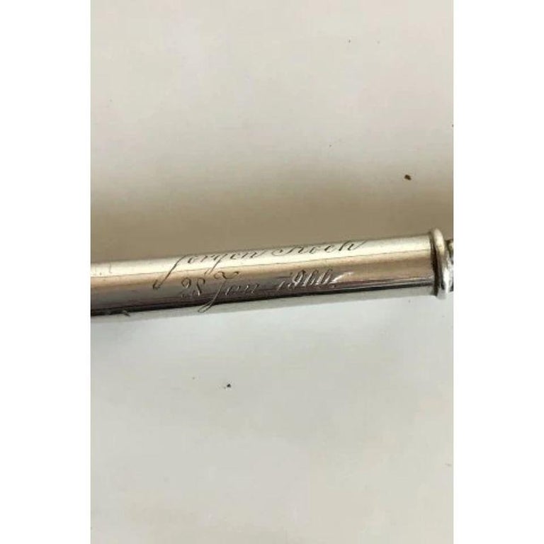Writting Pen in Silver in Nice Design For Sale at 1stDibs