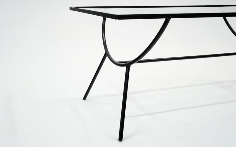 Wrought Iron and Glass Coffee Table in the Style of George Nelson for ...
