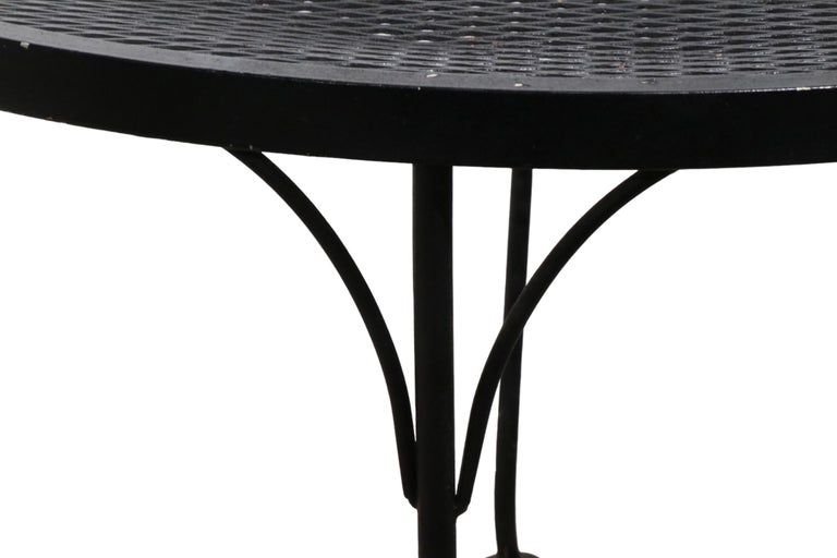 Wrought Iron and Metal Mesh Garden Patio Poolside Side Tables by ...