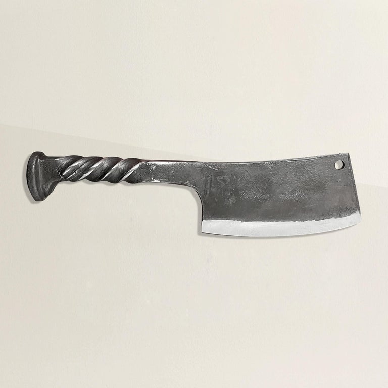 Wrought Iron Butcher's Knife at 1stDibs | iron butcher knife