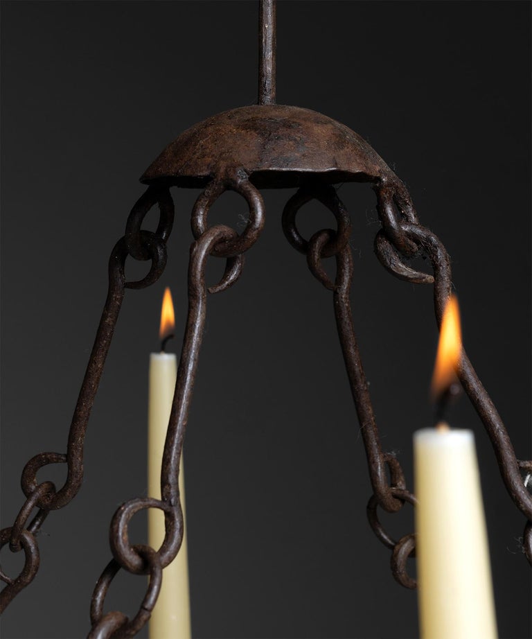 Wrought Iron Chandelier, England, circa 1890 For Sale at 1stDibs