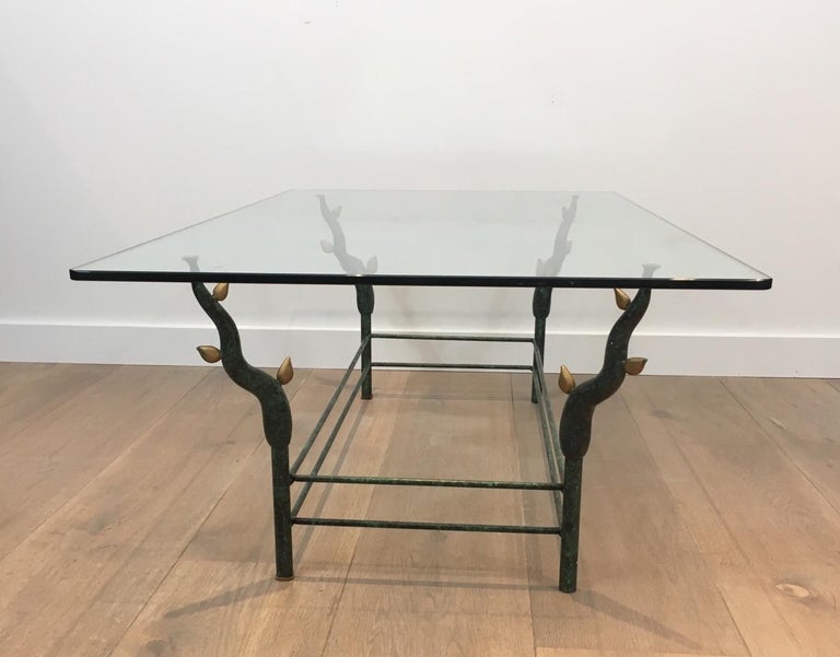 Wrought Iron Tree Branches Coffee Table in the Style of Willy Daro For ...