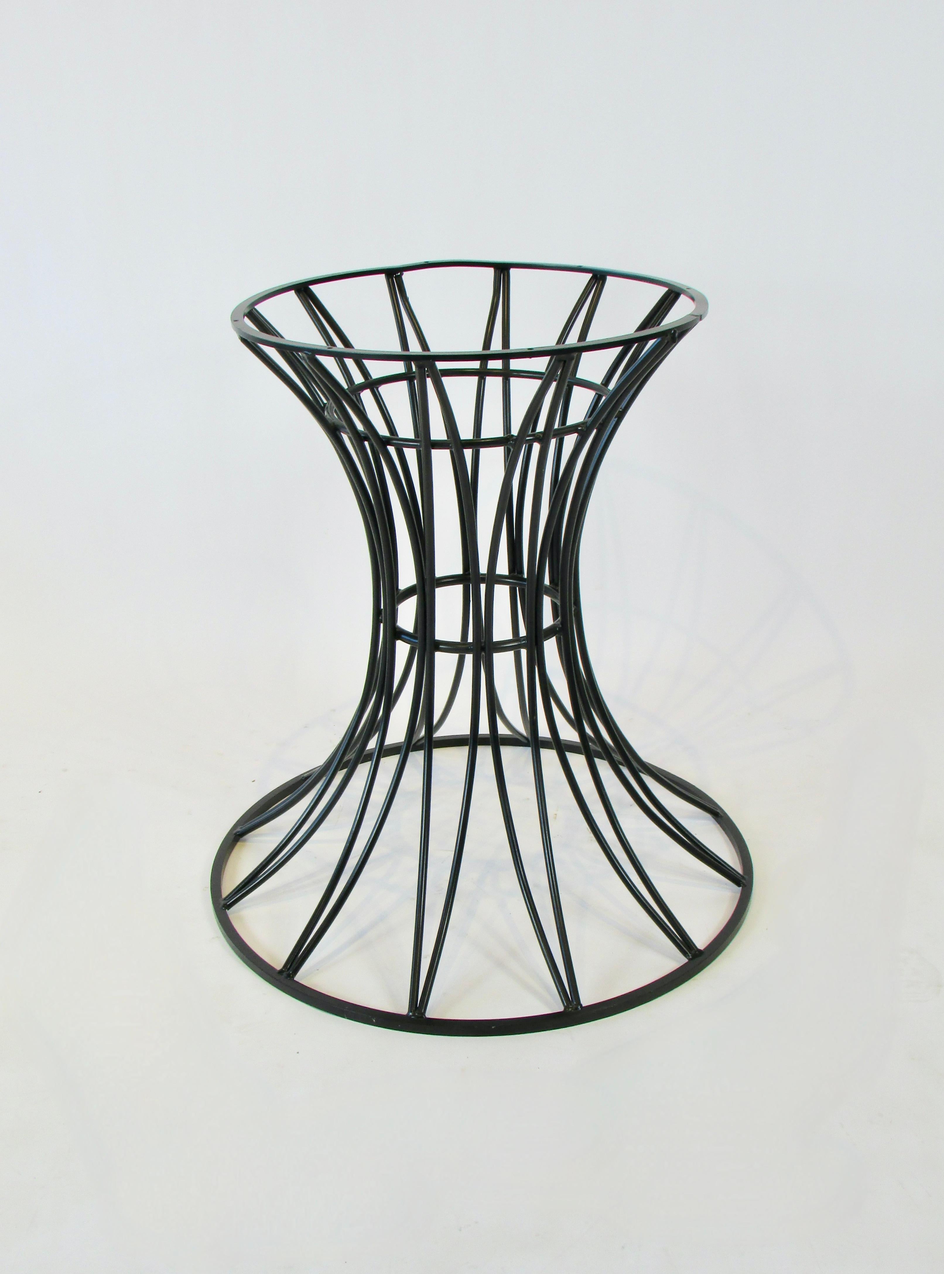 Wrought Iron Dining Table Base in Matte Black Powder Coat For Sale at ...