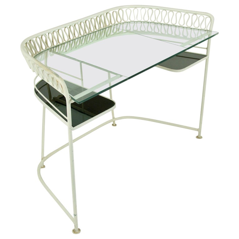 Wrought Iron Dressing Table by John Salterini For Sale at 1stDibs