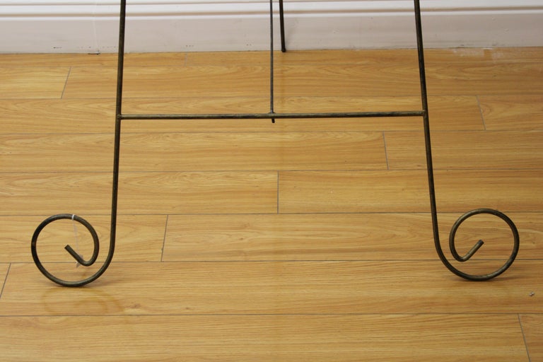 Wrought Iron Easel w/ Swirl Design For Sale at 1stDibs