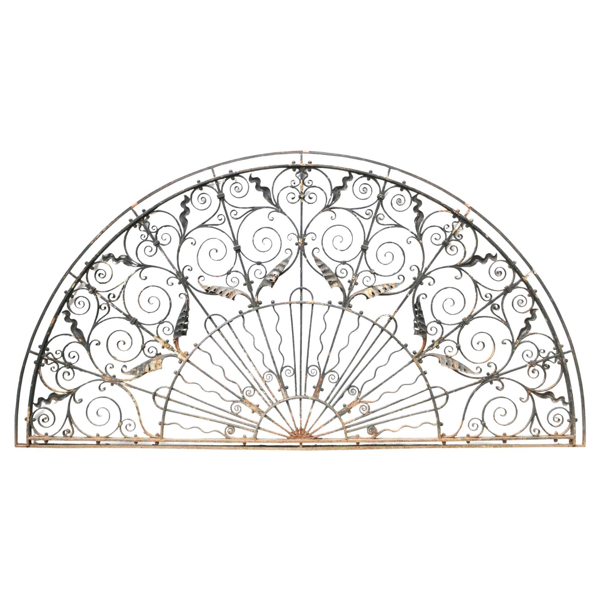 Antique Wrought Iron Decorative Transom For Sale at 1stDibs ...