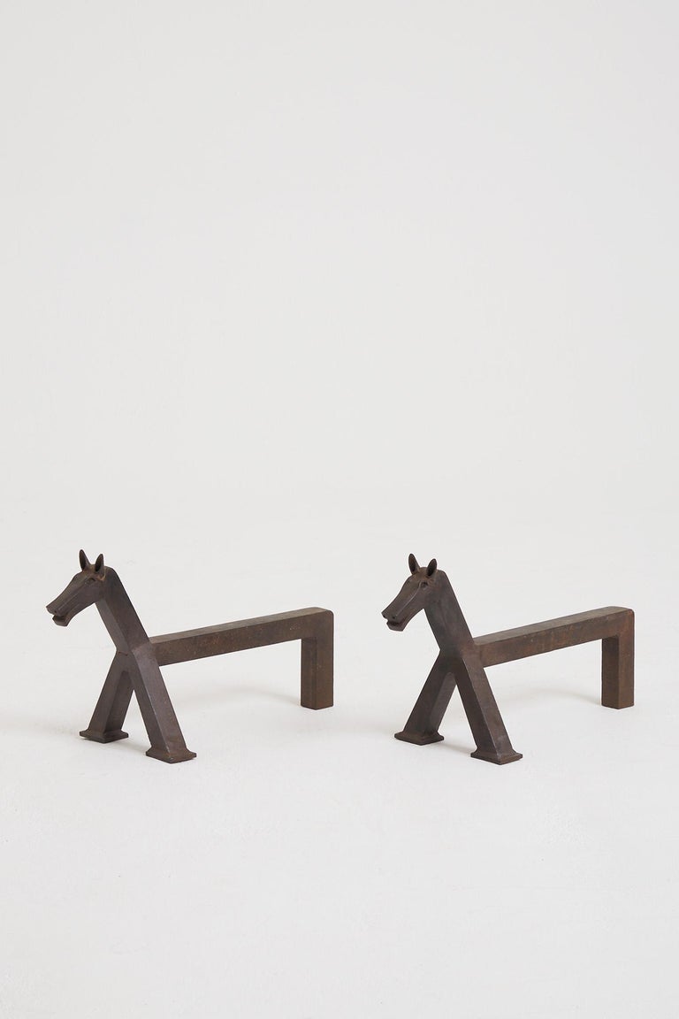 Wrought Iron Fire Dogs For Sale at 1stDibs
