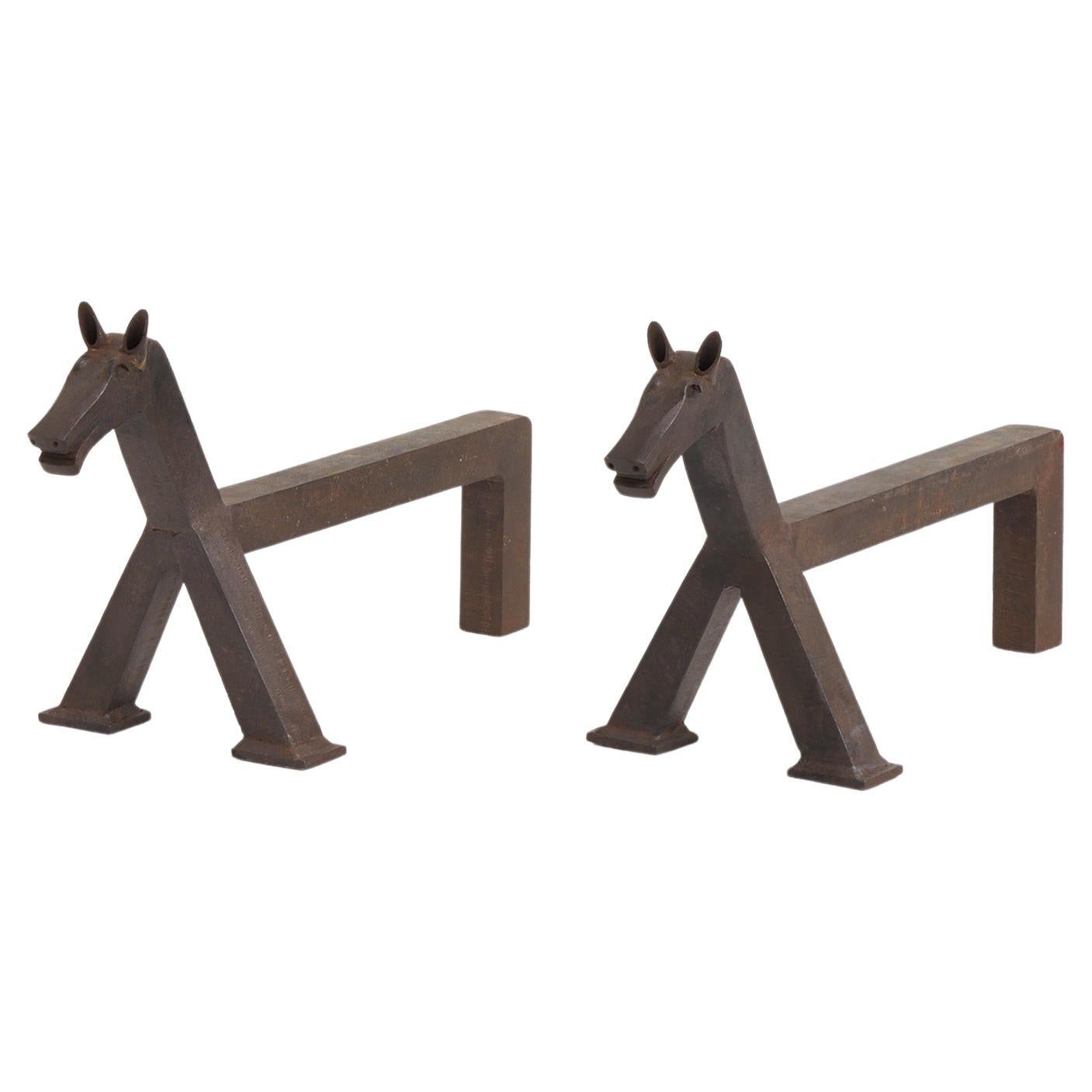 Wrought Iron Fire Dogs For Sale at 1stDibs