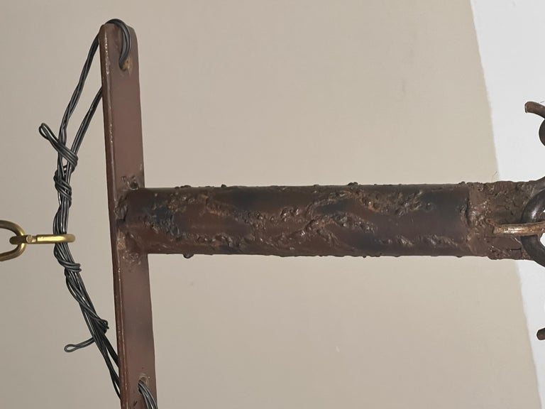 Wrought Iron French Grapevine Pot Rack-20th Century For Sale at 1stDibs