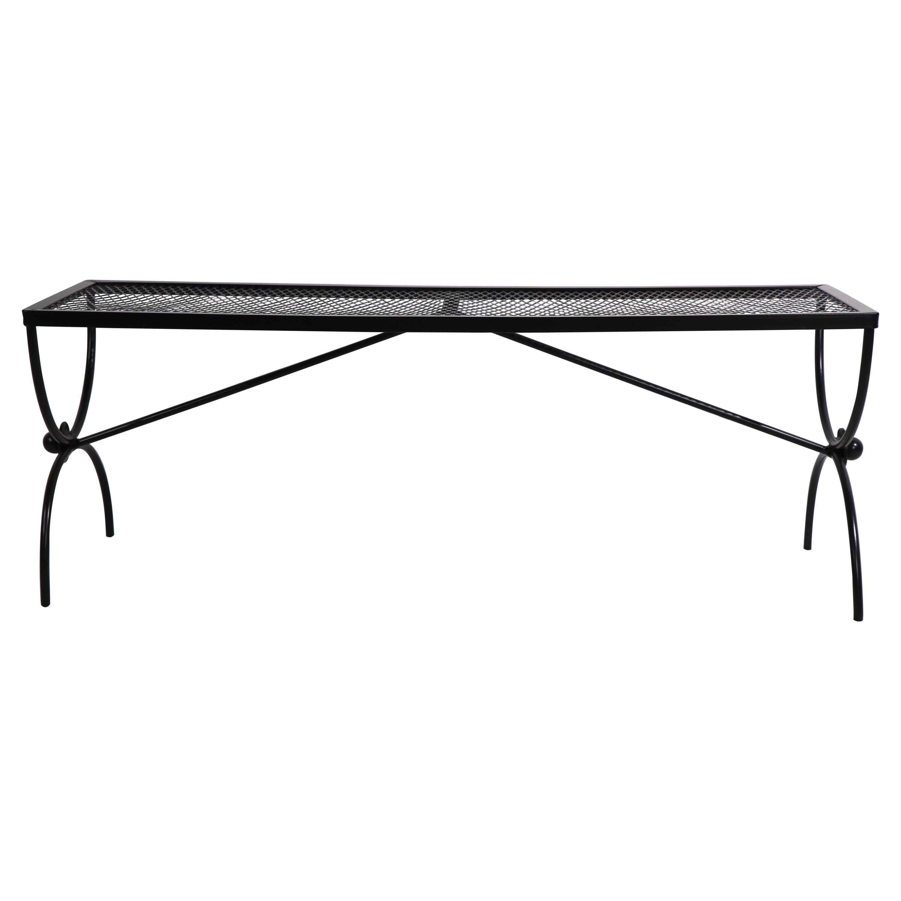 Fine Wrought Iron Regency Garden Bench at 1stDibs