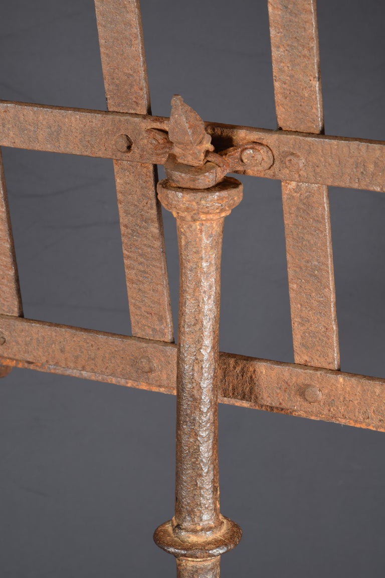 Wrought Iron Lectern, 17th Century Balauster, 20th Century the Rest For ...