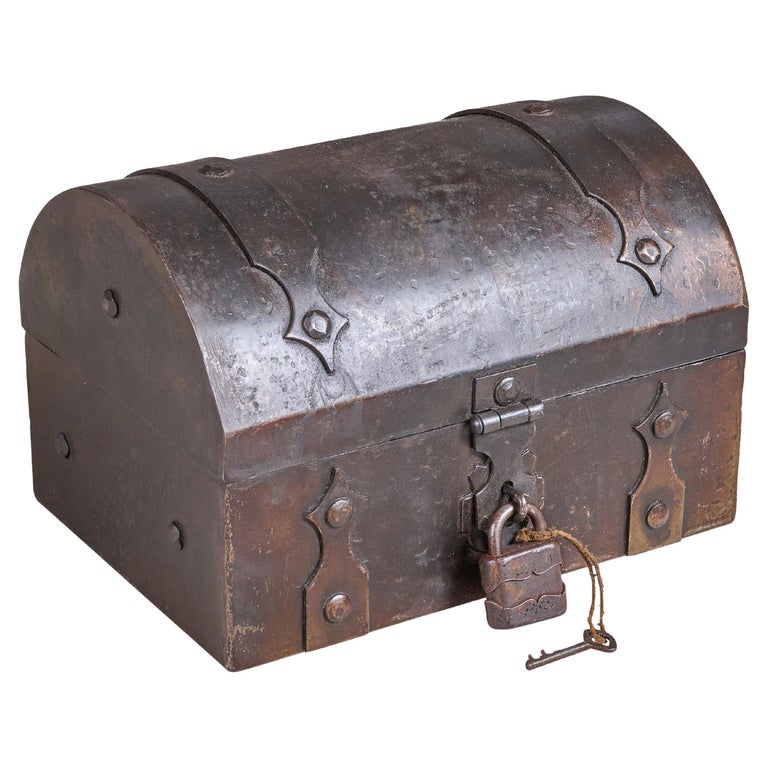Wrought Iron Lock Box For Sale at 1stDibs