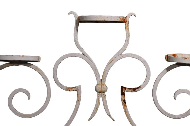 Wrought Iron Plant Stand with Six Flower Pot Holders For Sale at 1stDibs