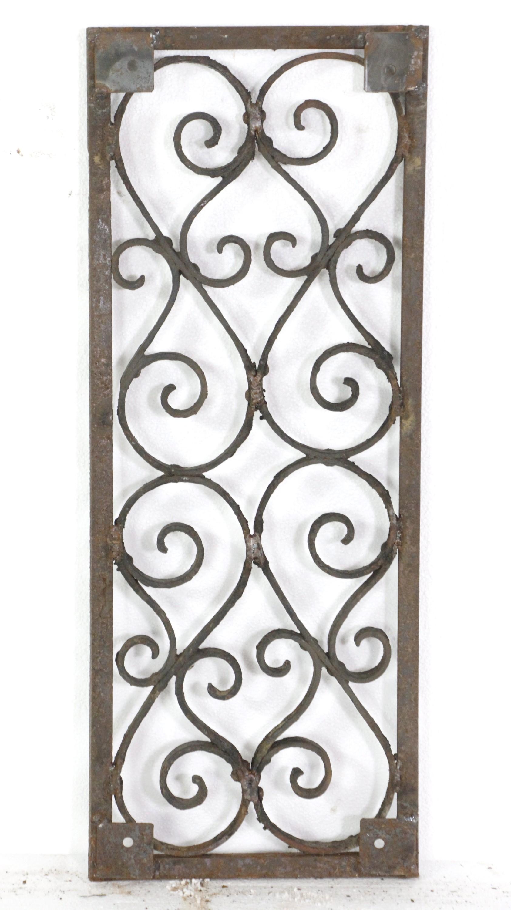 Wrought Iron Rectangular Ornate Gate or Panel with Swirls For Sale at ...