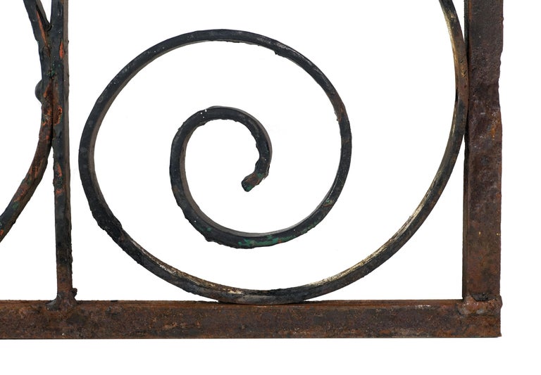 Wrought Iron S Curved Design Decorative Panel - Antique For Sale at 1stDibs