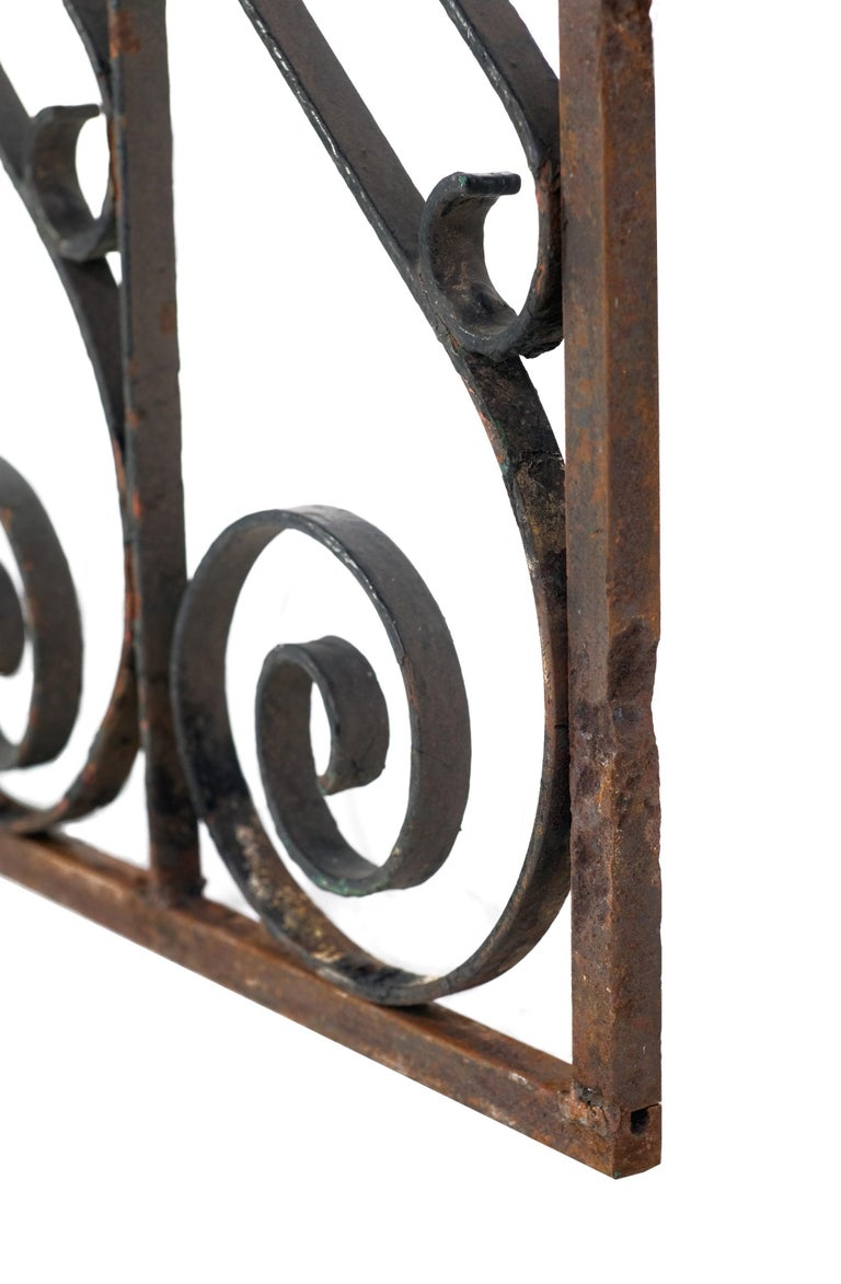 Wrought Iron S Curved Design Decorative Panel - Antique For Sale at 1stDibs