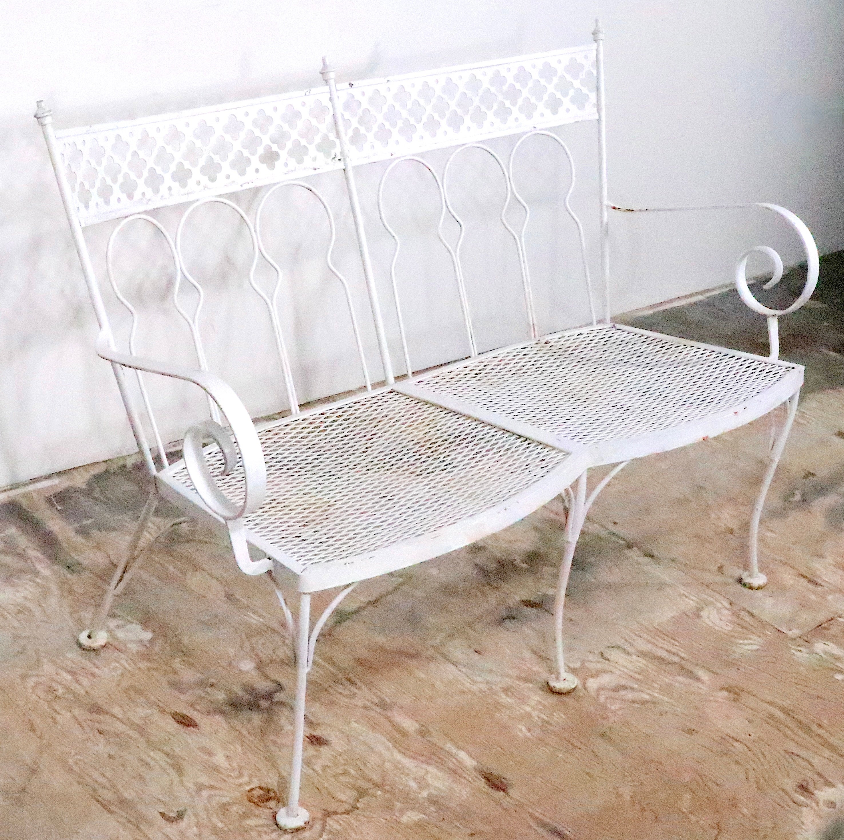 Wrought Iron Salterini Taj Mahal Garden Patio Poolside Loveseat Settee ...