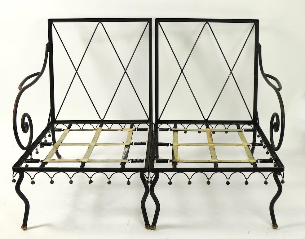 Wrought Iron Settee after Salterini at 1stDibs