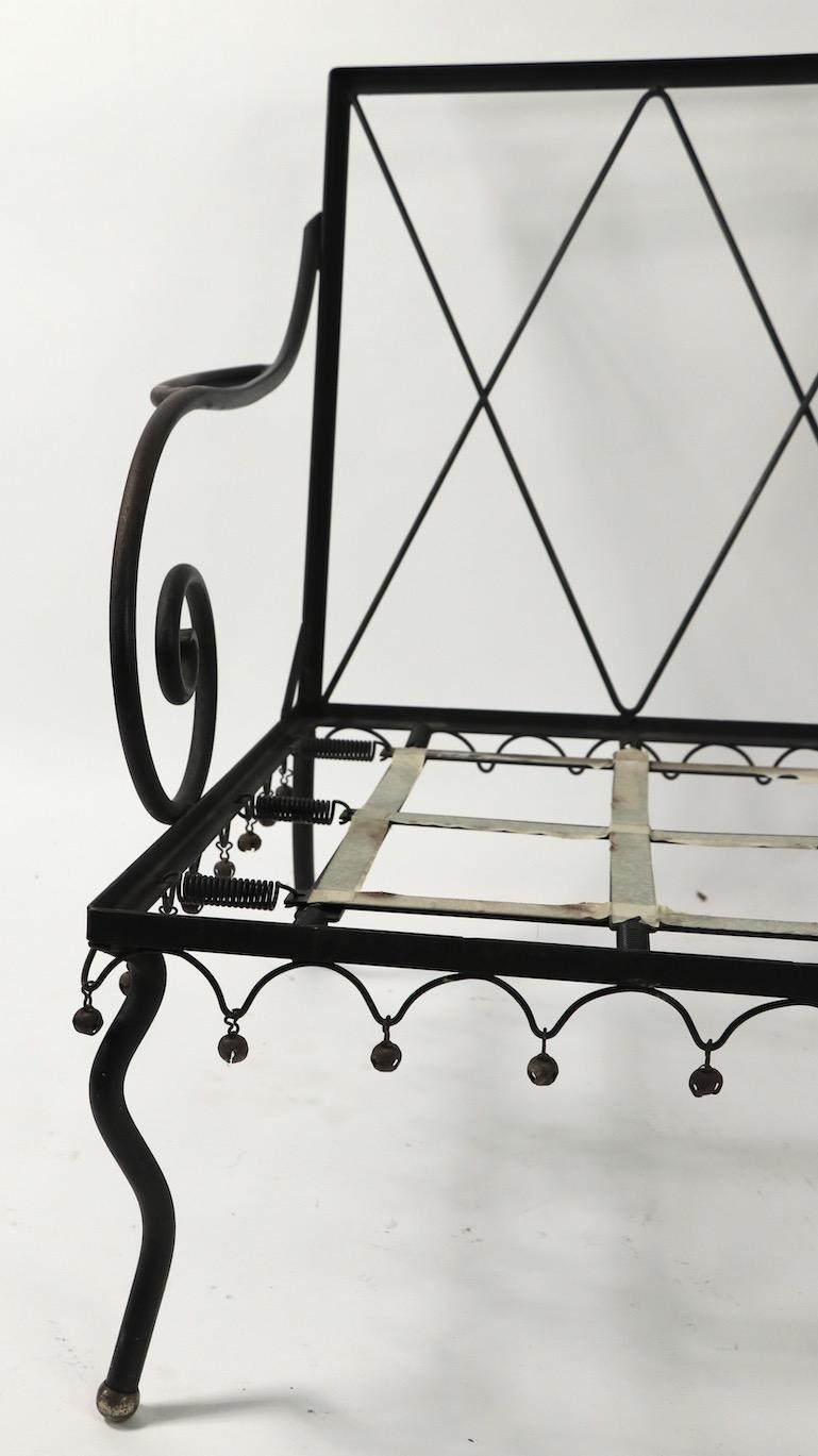 Wrought Iron Settee after Salterini at 1stDibs