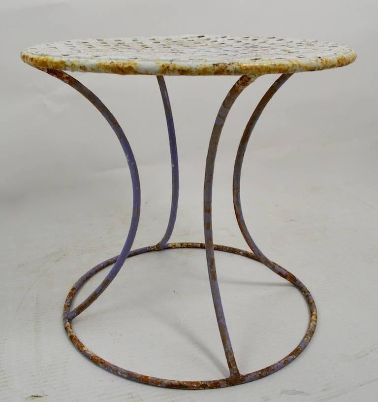 Wrought Iron Side Table Attributed to Woodard For Sale at 1stDibs