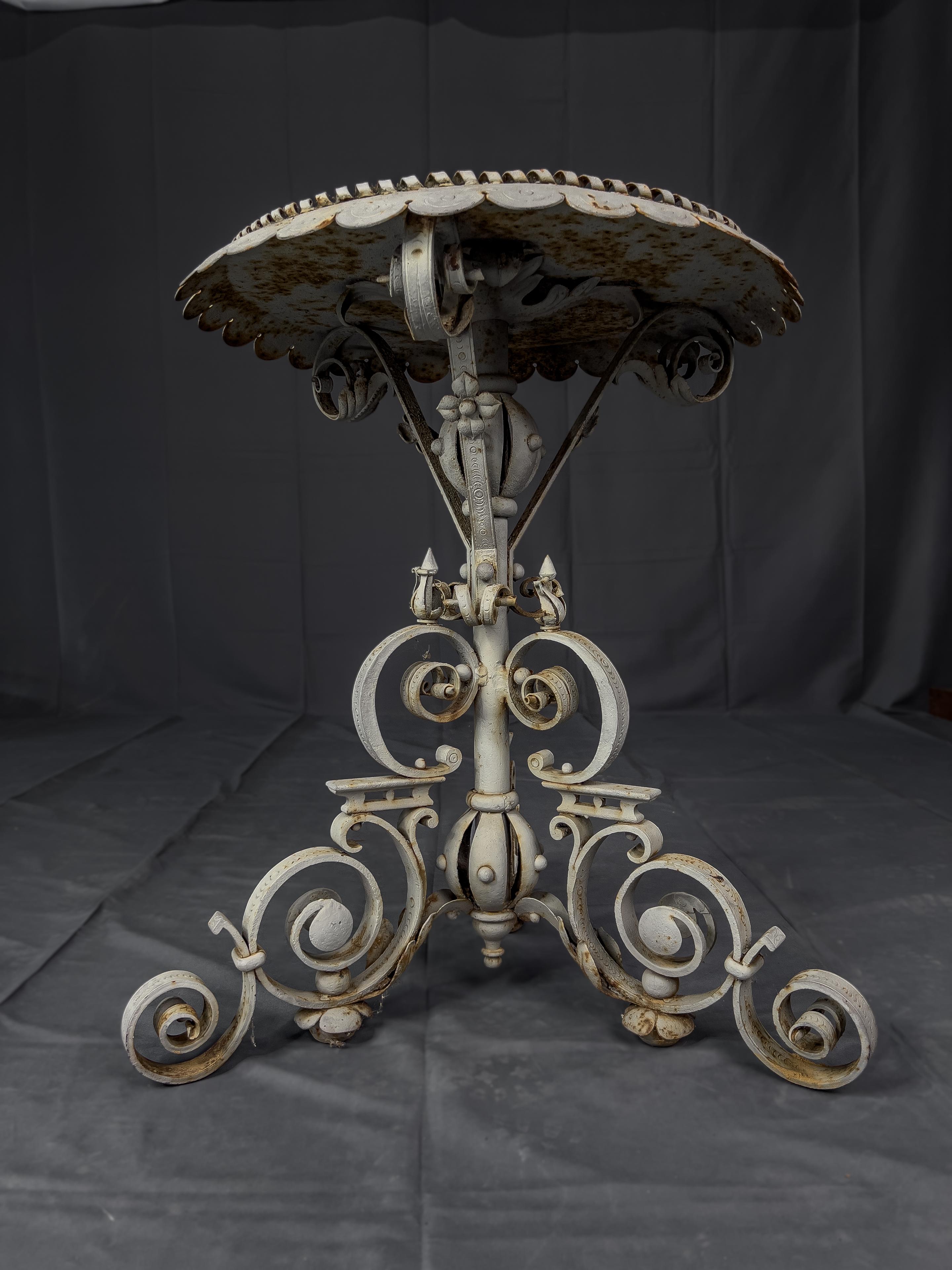 Wrought Iron Side Table For Sale at 1stDibs