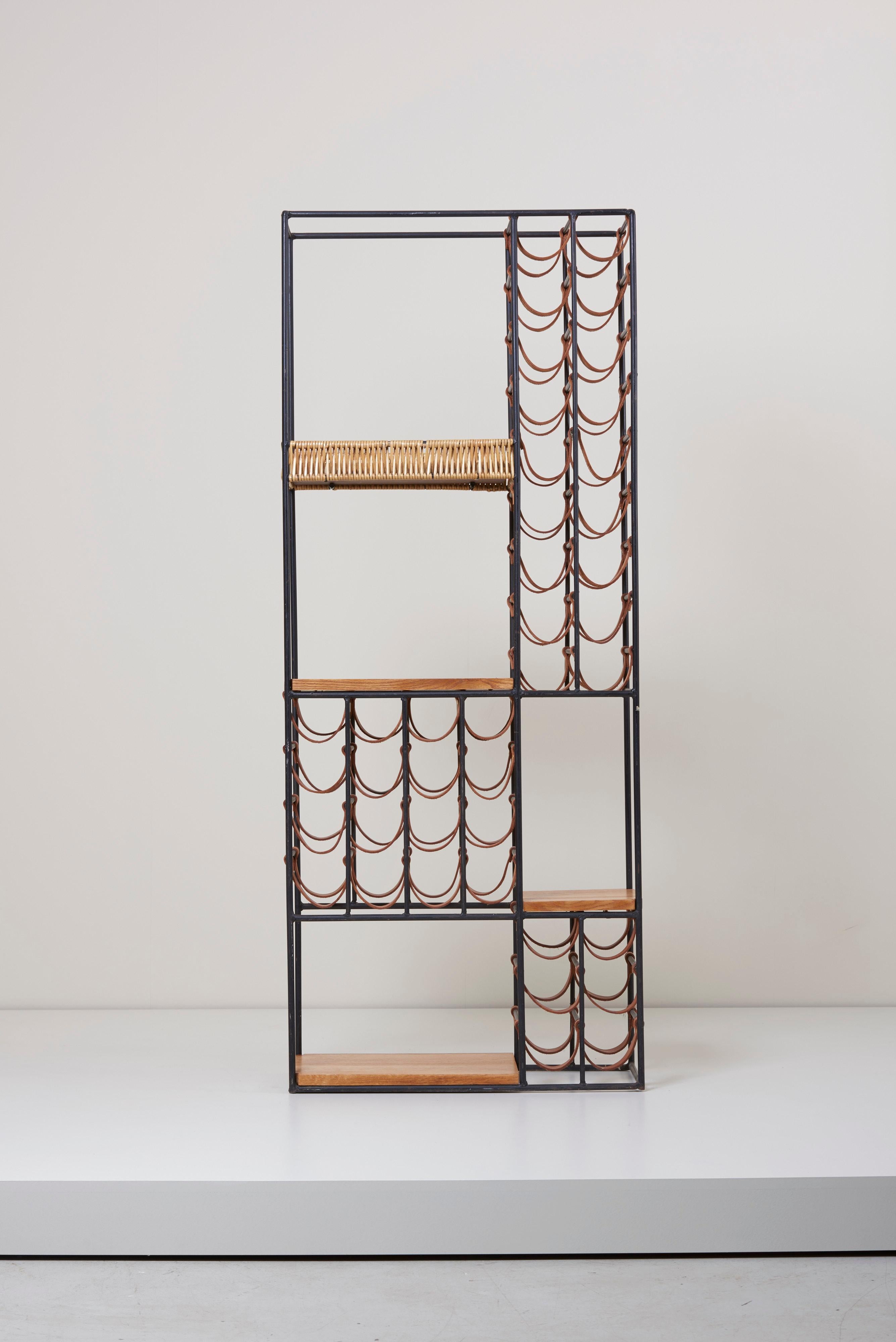 Wrought Iron Wine Rack by Arthur Umanoff for Raymor, US, 1950s at ...
