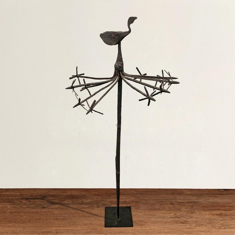 Wrought Iron Yoruba Ọ̀sanyìn Staff at 1stDibs