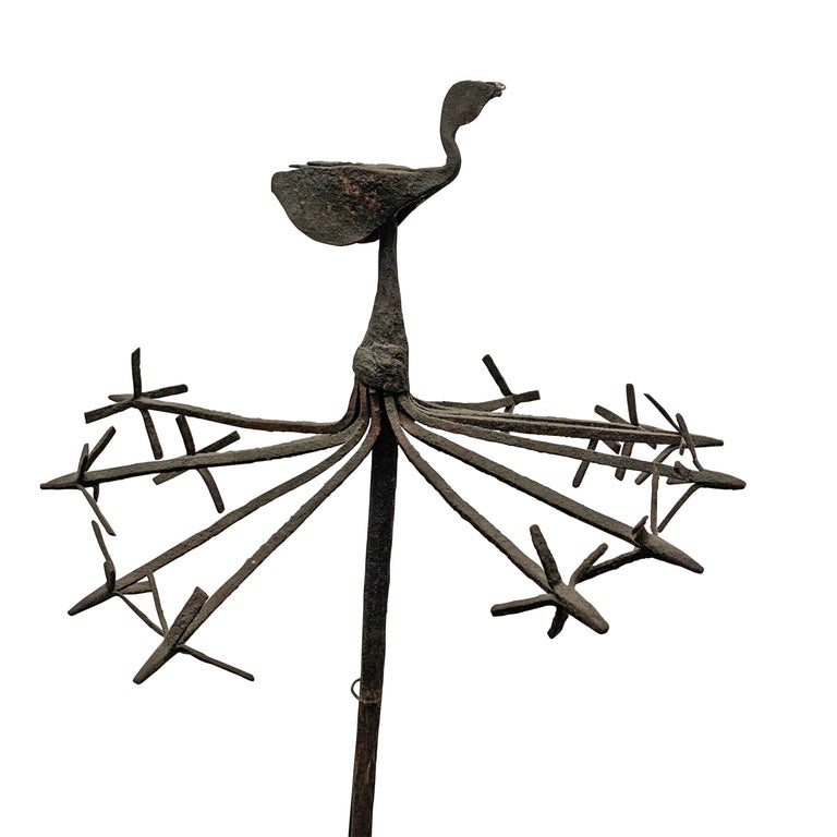 Wrought Iron Yoruba Ọ̀sanyìn Staff at 1stDibs