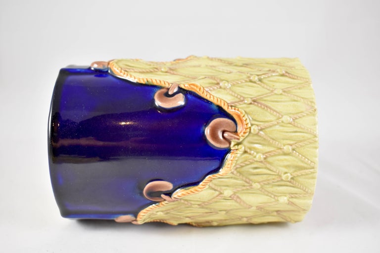 W.T. Copeland and Sons English Majolica Fish Handled Covered Pâté Jar ...