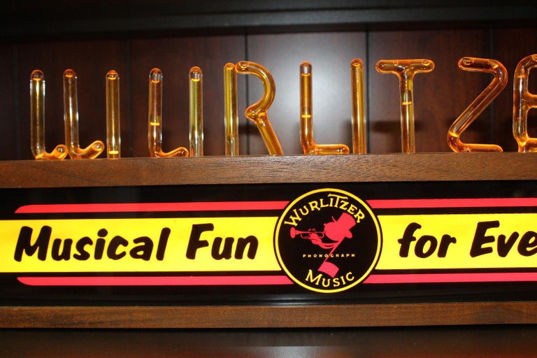 Wurlitzer Music Bubbling Advertising Light For Sale at 1stDibs