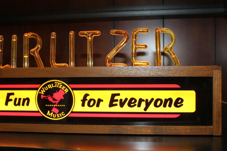 Wurlitzer Music Bubbling Advertising Light For Sale at 1stDibs