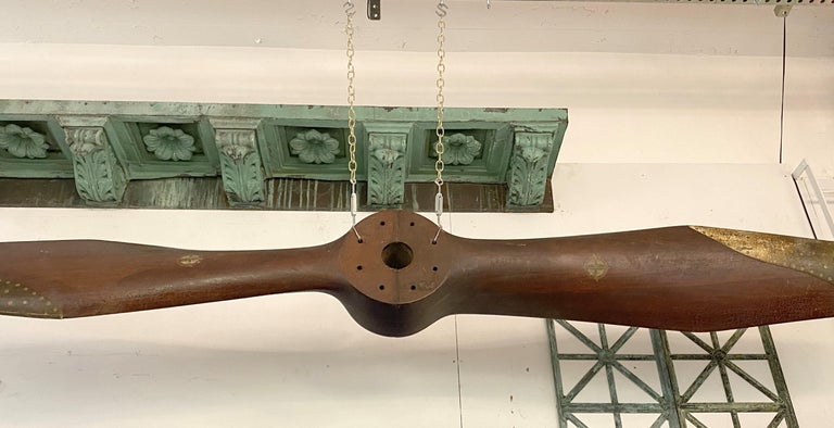 WW1 Curtis Flying Boat Hand Carved Wood Propeller For Sale at 1stDibs