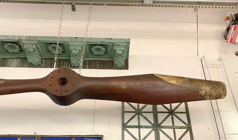 WW1 Curtis H16 Flying Boat Hand Carved Wood Propeller For Sale at 1stDibs